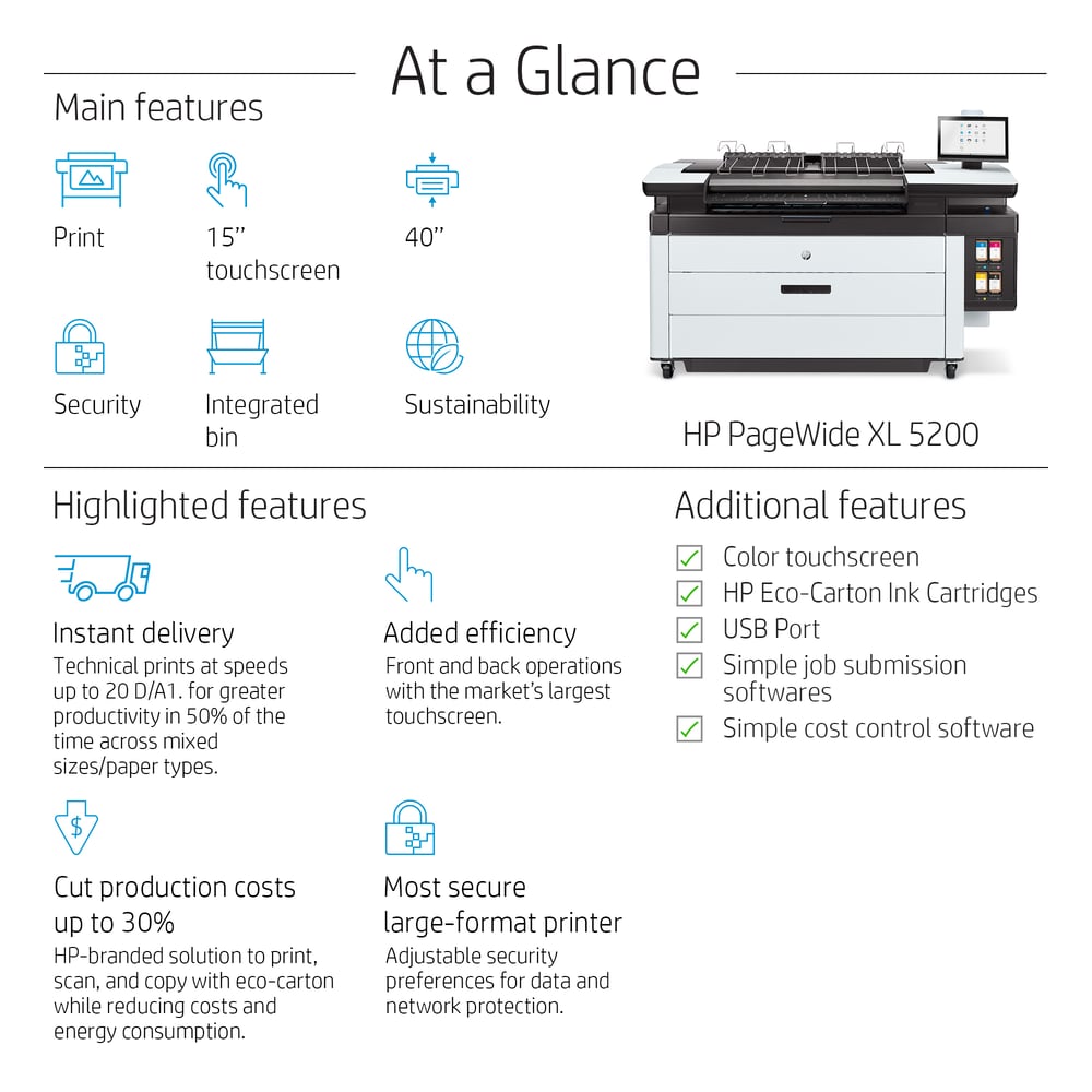 HP PageWide XL 5200 Printer